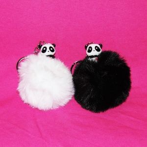 Accessories | Super Cute Panda Fuzzy Keychains | Poshmark